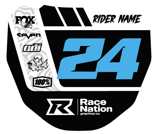 ODI DH Mountain Bike Front Number Plate Custom Thick GRAPHIC Surron ...