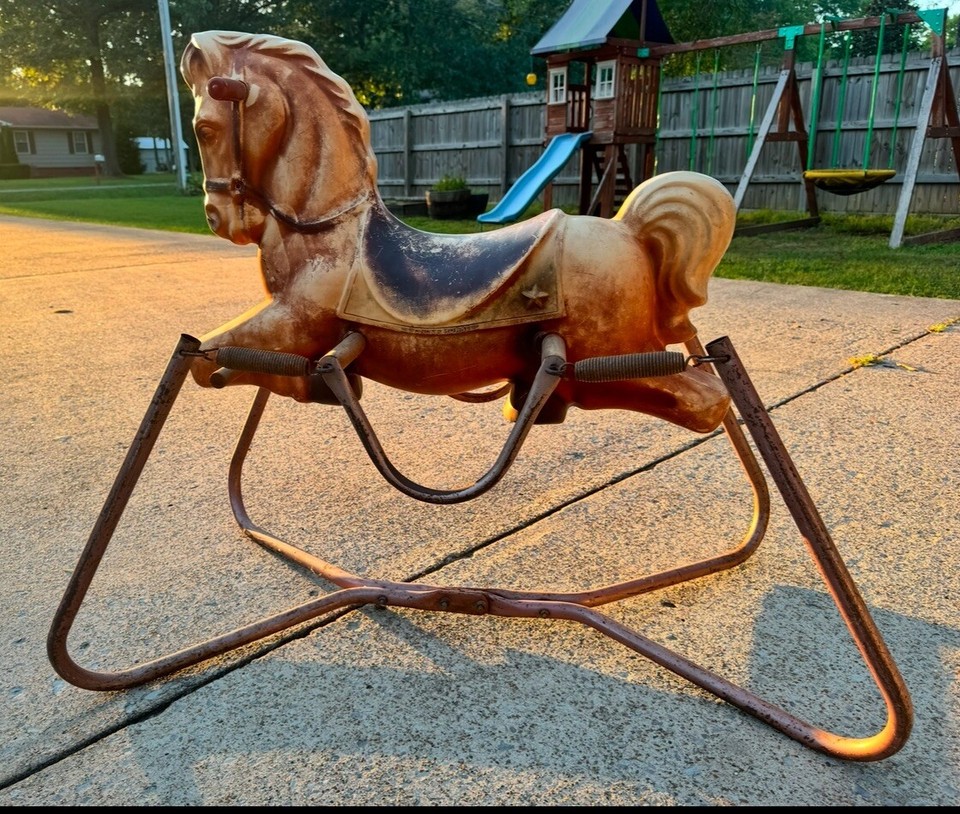 Vintage Wonder Horse Spring Rocking Horse Antique | eBay