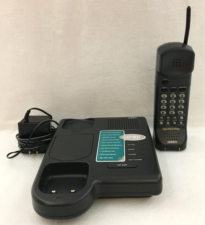 Uniden EXP9100 Extend-A-Phone Phone and Charging Base Cordless 900 MHZ ...