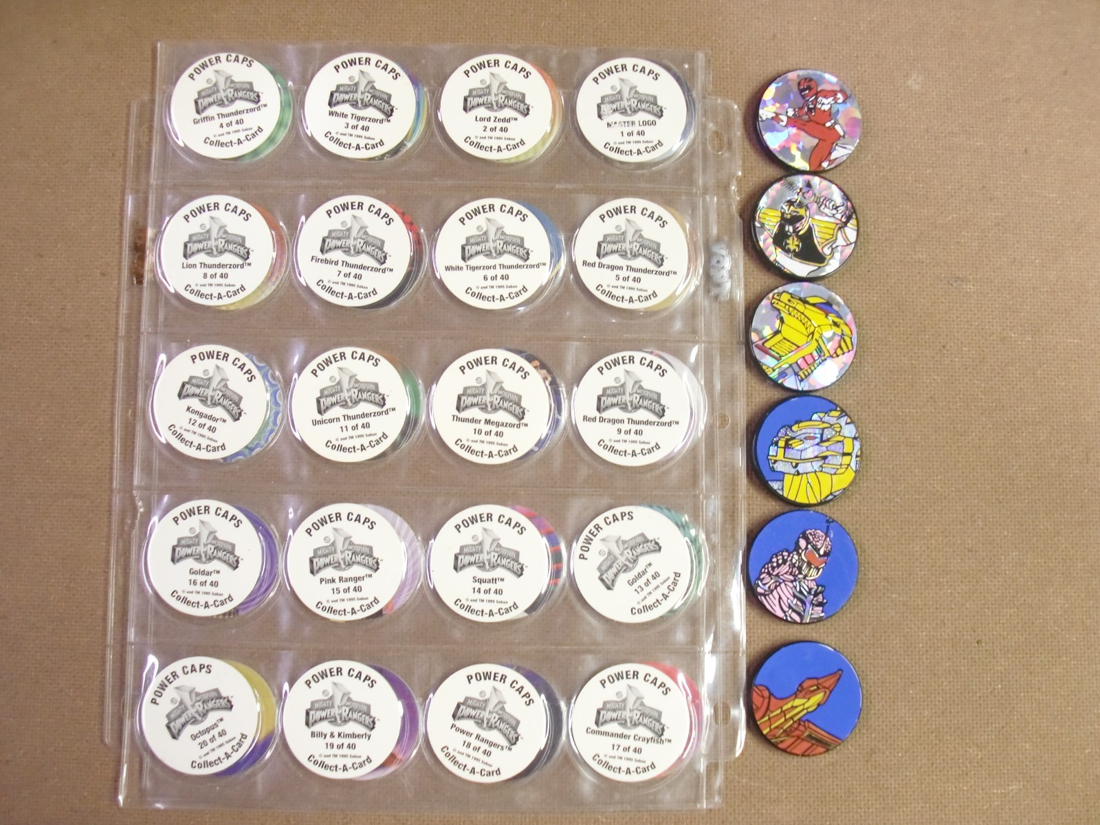 POGS POWER RANGERS SERIES 2 SET/LOT OF (40+ 6 SLAMMERS) AWESOME | eBay