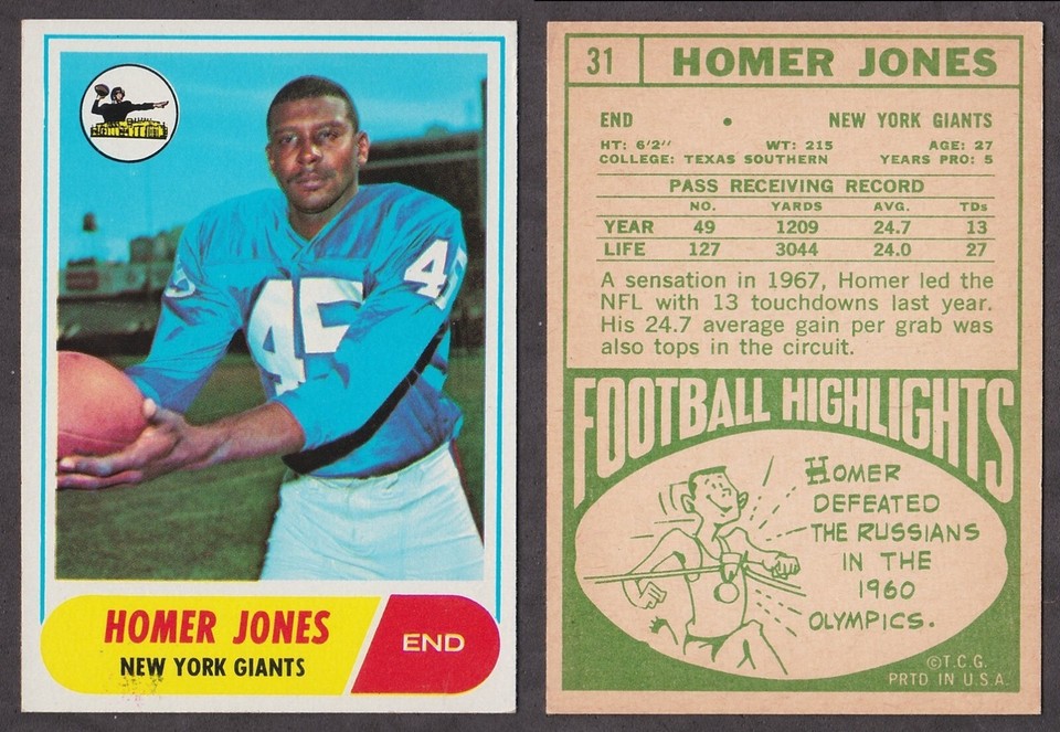 NFL & AFL Topps 1968 & 1969 single cards | eBay