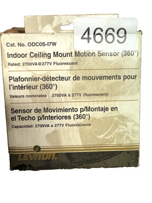 Leviton-ODC0S-1W-Indoor Ceiling Mount Line Voltage Motion Sensor-360 ...