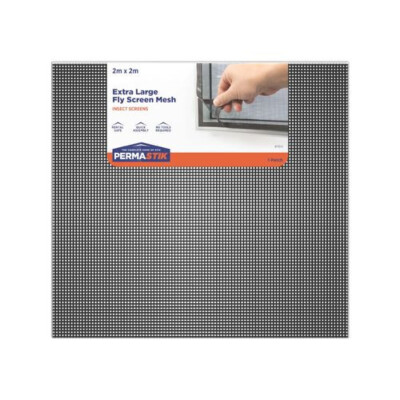 Permastik 2m x 2m XL Fly Screen Mesh Home Window Screen Hardware ...