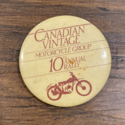 Canadian Vintage Motorcycle Group Button | eBay