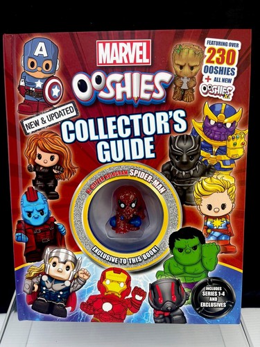 Marvel Ooshies Collector's Guide Red Glitter Hologram Spiderman 1-4 ...