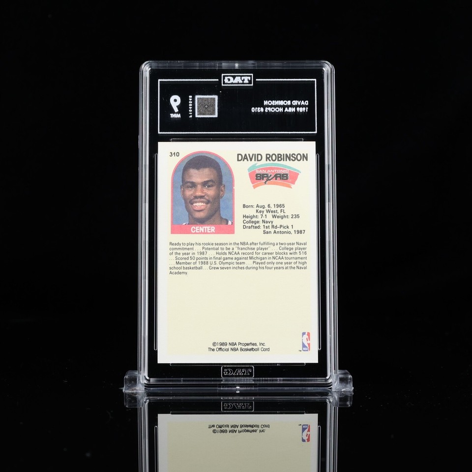 David Robinson rookie card 1989 NBA Hoops #310 TAG 9 -PSA, Beckett | eBay