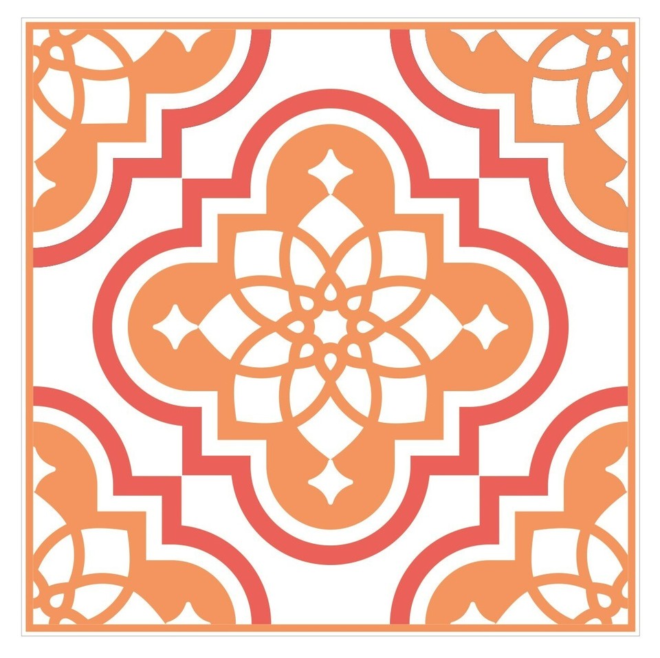 Pack Of 24 Mosaic Azulejo Tile Stickers for 200mm x 200mm, 8 x 8 Inch ...