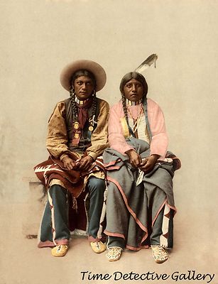Native Americans Pee Viggi & Wife, Southern Utes - 1899 - Historic ...