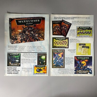 DARK ELDAR CODEX SPACE MARINES WARHAMMER 40,000 3RD EDITION VINTAGE ...