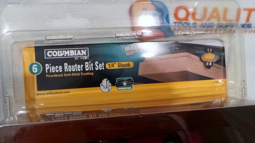 New Columbian by Wilton 33006 6 Pc Router Bit Set 1/4" Shank Carbide ...