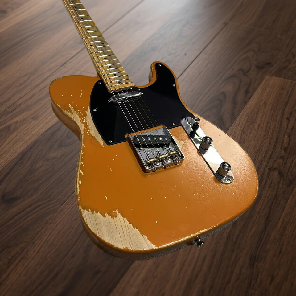 Relic Tele Electric Guitar Transparent Yellow Color Alder Body Maple ...
