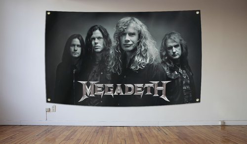 Megadeth Flag Banner 3x5Ft Heavy Metal Band Holy Wars Man Cave Music ...