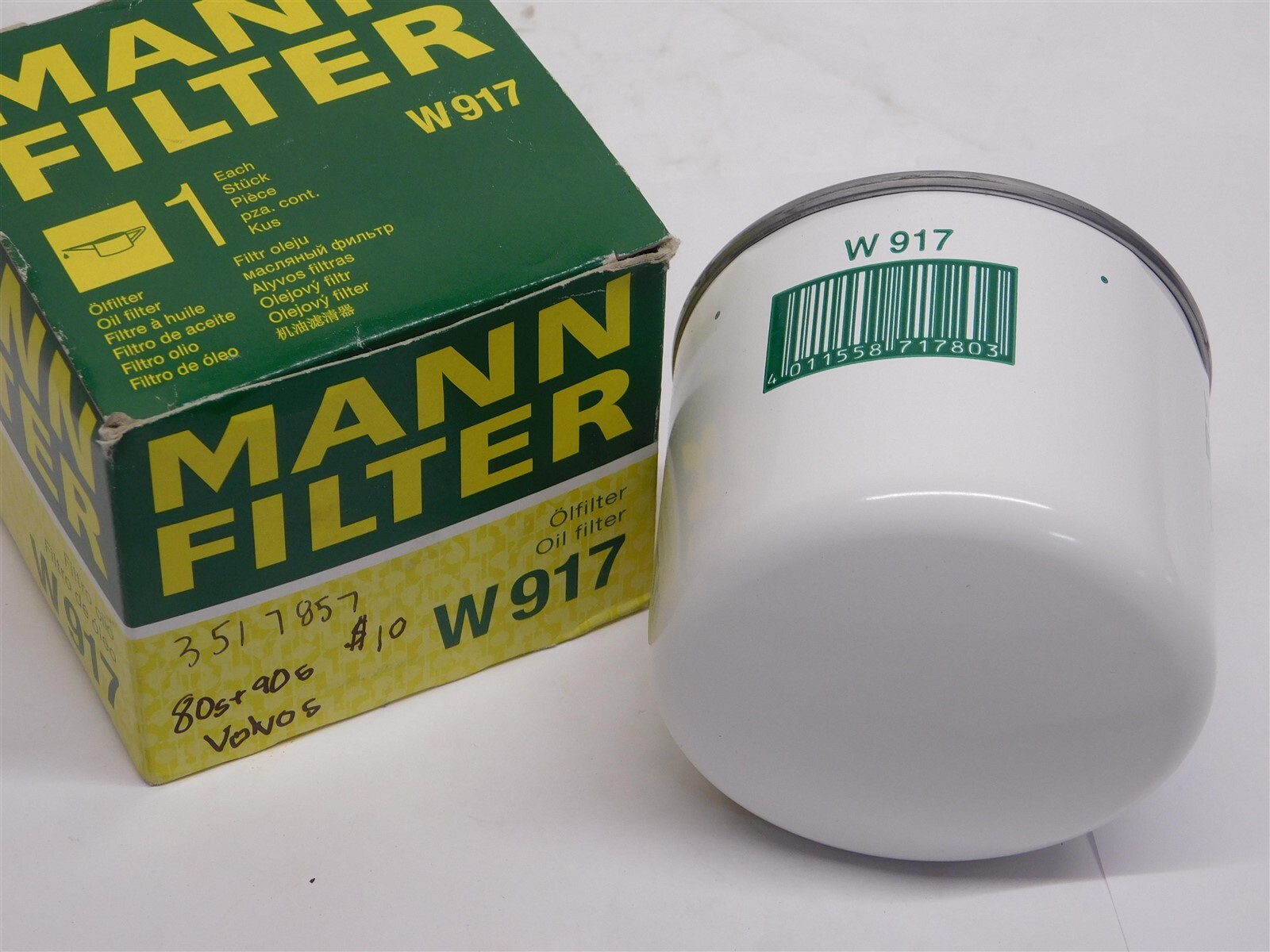 Mann-Filter W917 - cross reference oil filters | oilfilter-crossreference.com