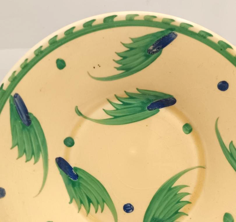 Susie Cooper Black Triangle "Peacock Feathers" Coffee Can and Saucer ...