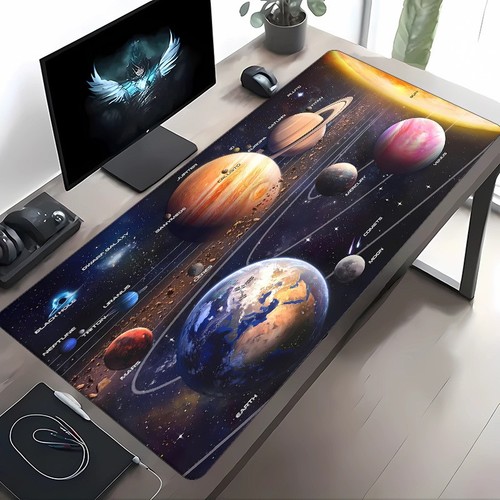 Solar System Space Mouse Pad with Durable Rubber Base - Non-Slip ...