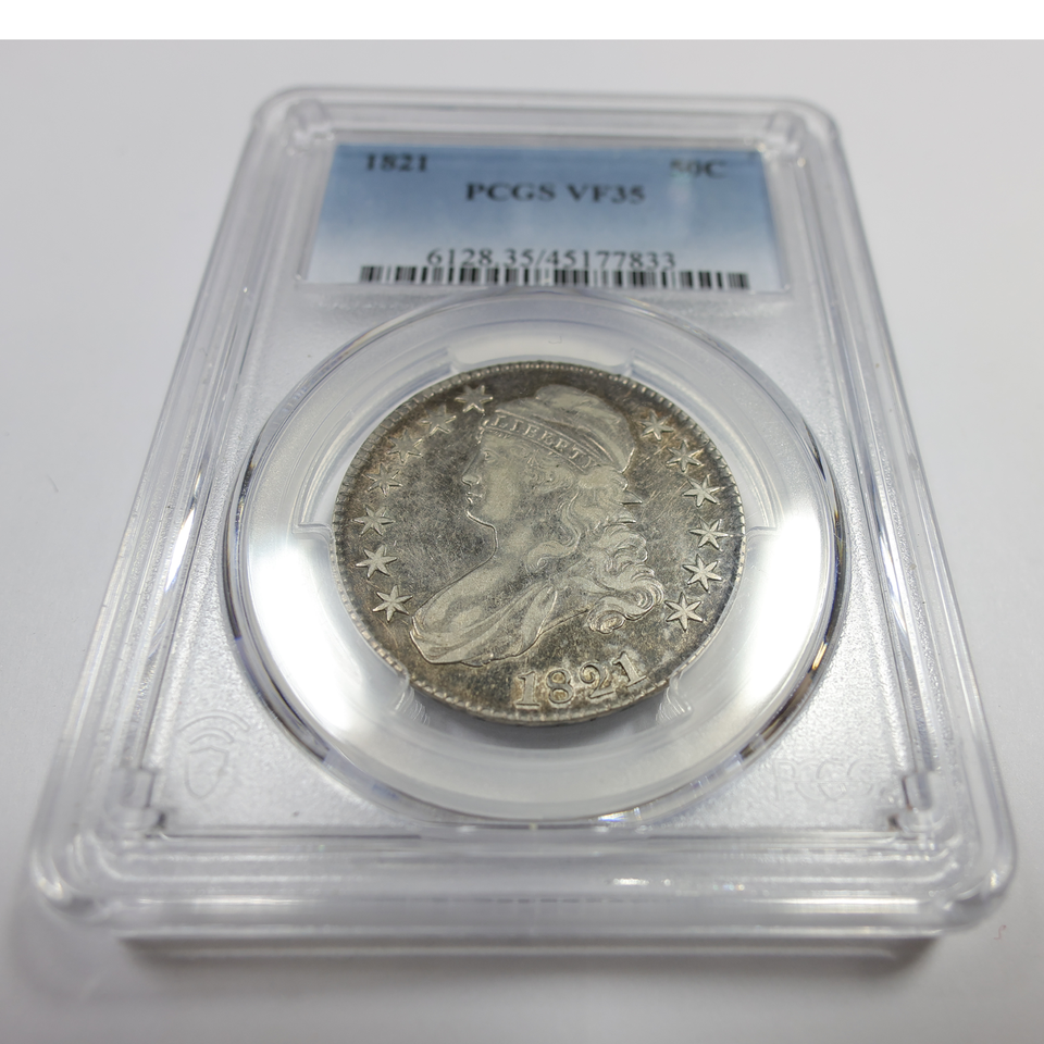 1821 PCGS VF35 - Silver Capped Bust Half Dollar 50c US Coin #58693B | eBay