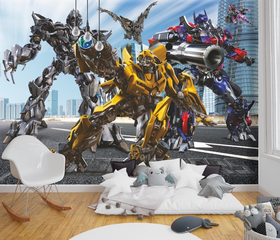 Transformers Wallpaper, Bumblebee Wall Mural, Decor for Boys, Custom ...