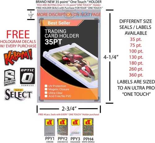 One-Touch Magnetic Sticker 35 pt. FREE PANINI PRIZM LABEL SEALS FREE ...