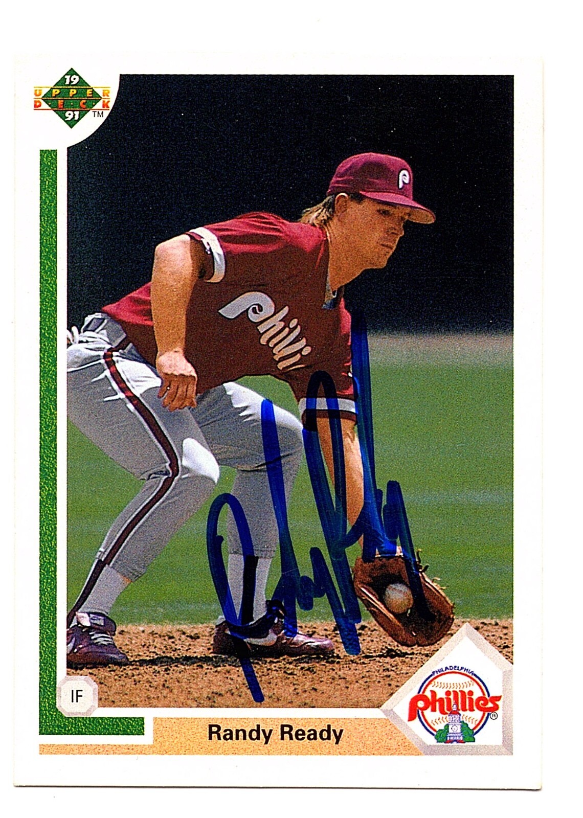 Randy Ready Autograph On A 1991 Upper Deck - Philadelphia Phillies | eBay