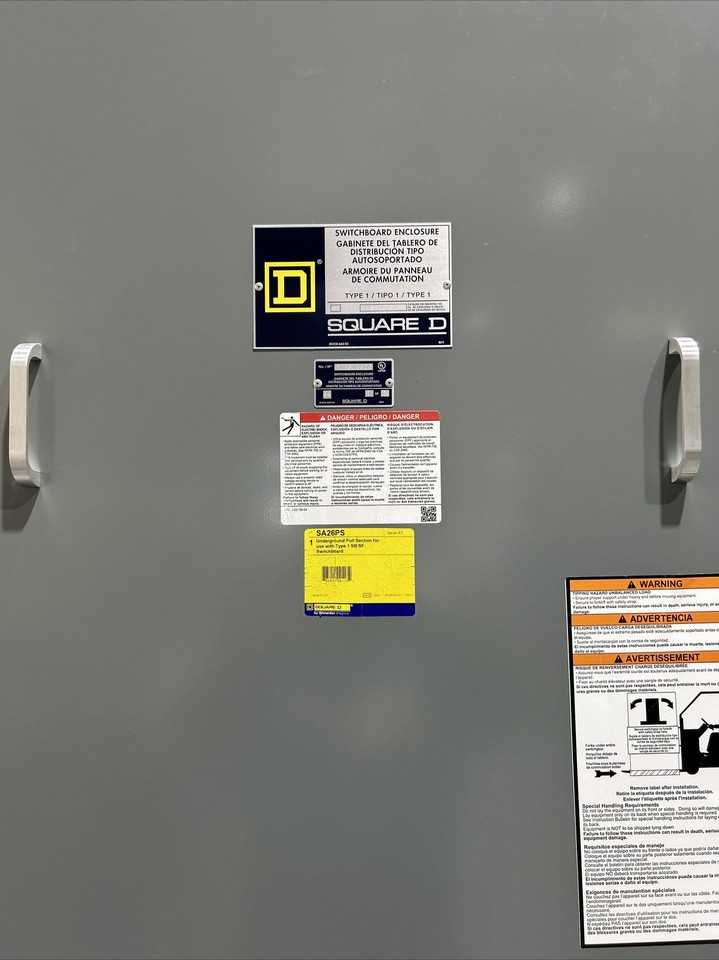 600 Amp Meter Main Square D Nema 1 Indoor 3PH 4W W Distribution/ Pull ...
