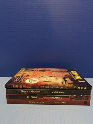 Lot of 4 ~ Trade PB Books ~ Vicki Vass ~ ANTIQUE HUNTERS MYSTERY ~ ALL SIGNED! | eBay