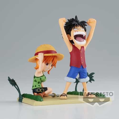 One Piece World Collectible Figure Log Stories Luffy & Nami Banpresto ...