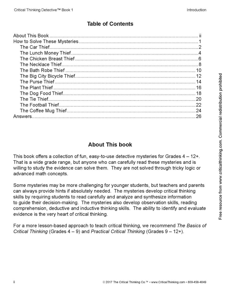 Critical Thinking Detective 1, Fun Mystery Cases to Guide Decision ...