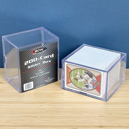 BCW Slider Box For 200 Cards Baseball Basketball Magic or Poker UNC ...