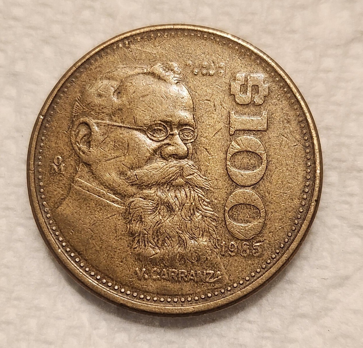 1985 $100 Mexican Pecos Carranza Coin | eBay