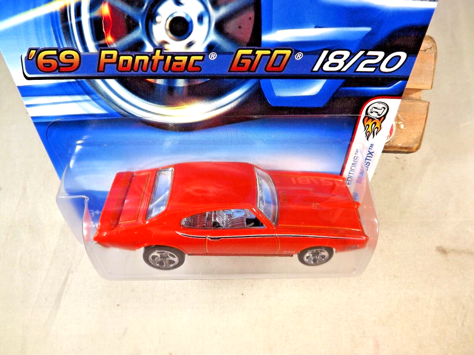2005 Hot Wheels #18 First Editions-Realistix 18/20 '69 PONTIAC GTO Orange w/5 Sp | eBay