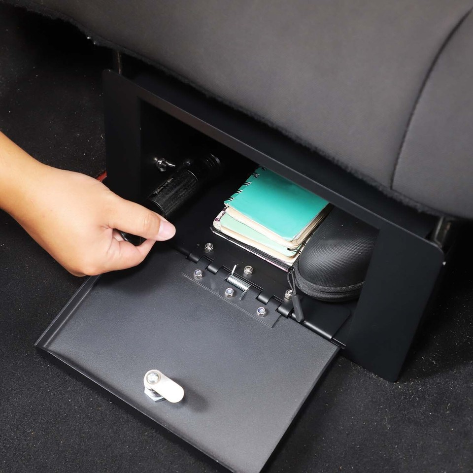 Locking Under Seat Safe Box Security Storage For Jeep Wrangler JK JL 07 ...