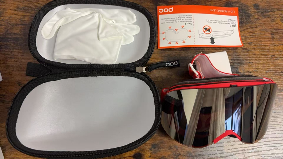 POC Lid Snow Ski Goggles Borhium Red w/ Bronze Silver Mirror Lens New ...