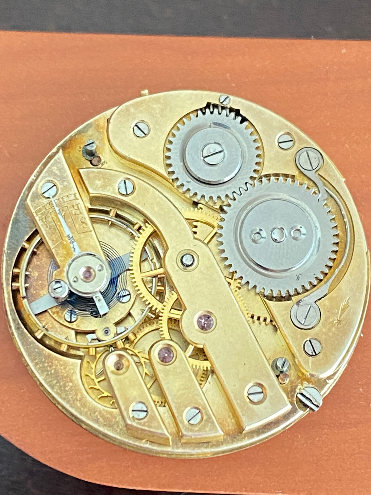 VINTAGE 43MM ENGLISH LANGDON DAVIES POCKET WATCH MOVEMENT, RUNNING GOOD ...