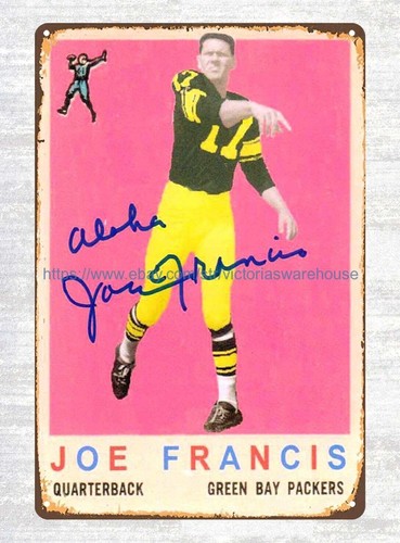 Ameri can footballJoe Francis Packers 1959 Custom tin sign wall art ...
