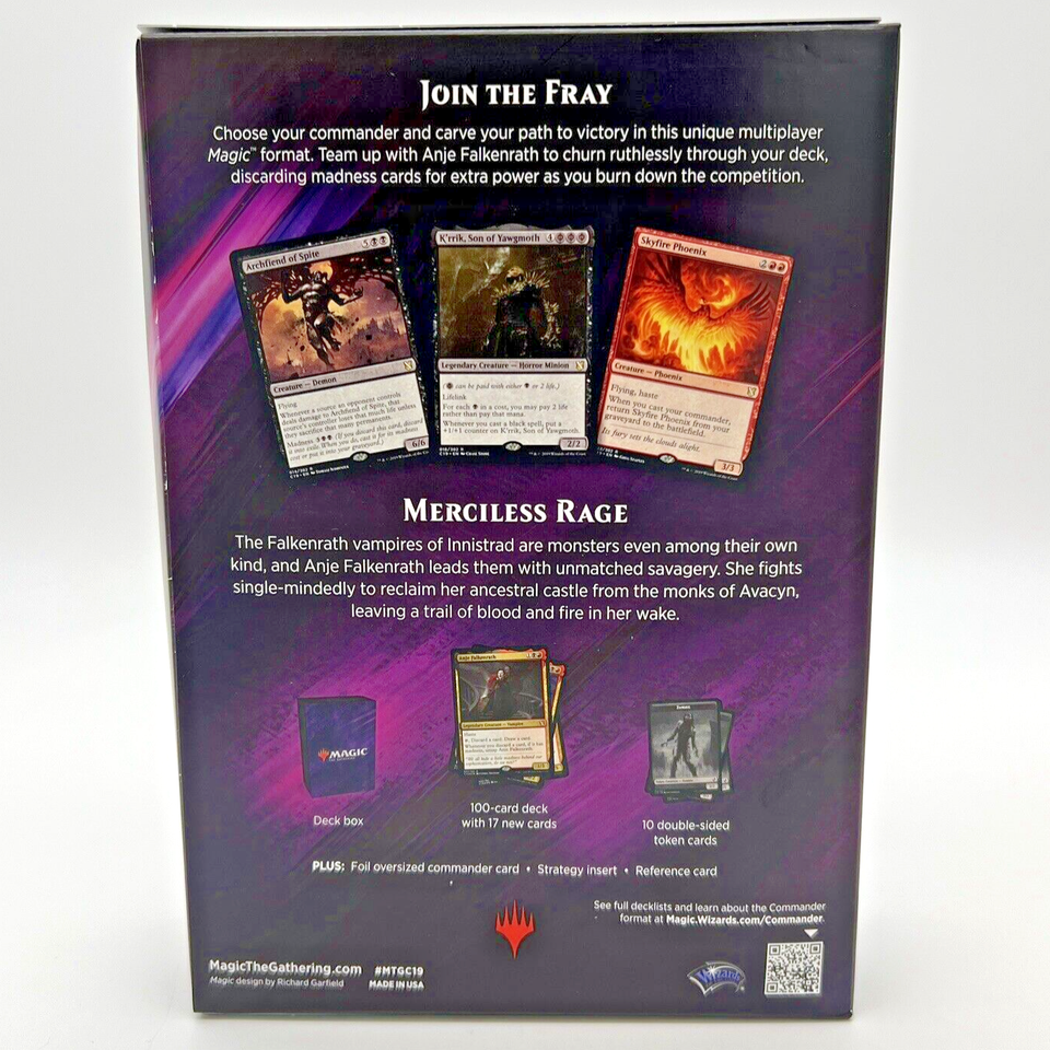Magic the Gathering MtG Commander 2019 MERCILESS RAGE Deck * FACTORY ...