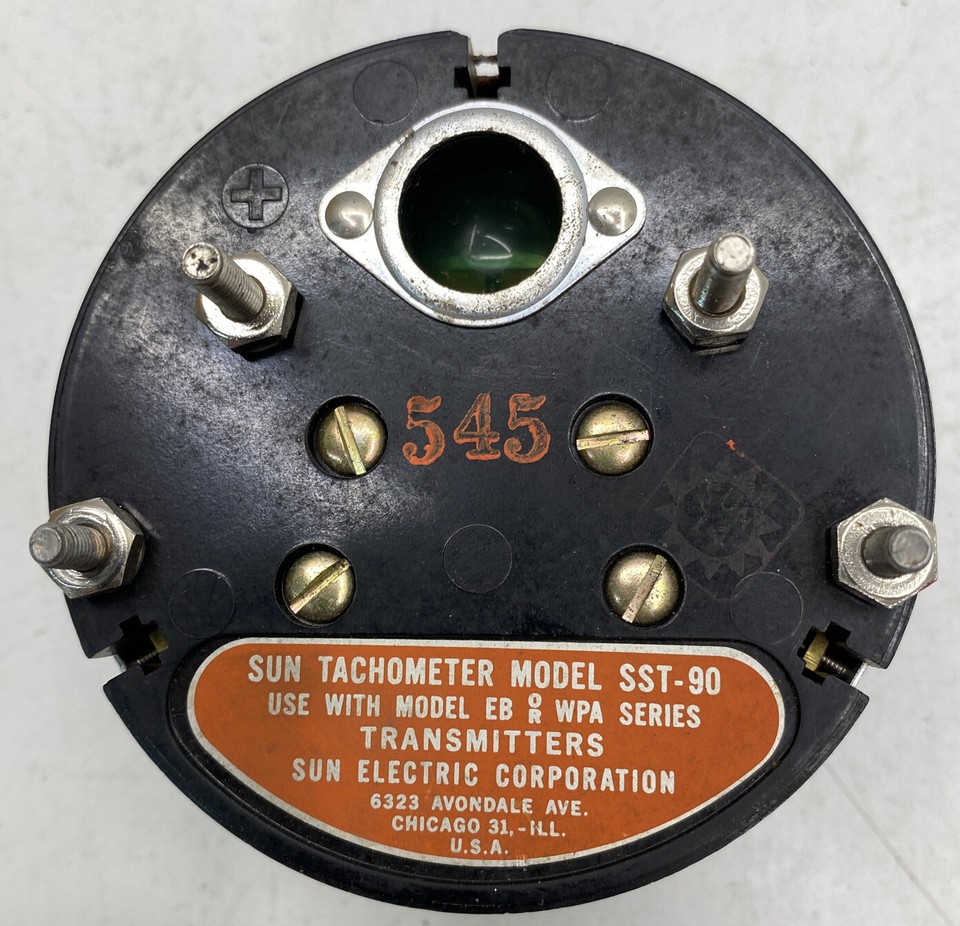 VINTAGE VERRY NICE (AAA+) SUN GREENLINE TACH TACHOMETER & TRANSMITTER ...