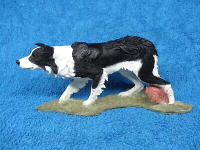 SHERRATT & SIMPSON BORDER COLLIE DOG STALKING LARGE SCULPTURE FIGURINE ...