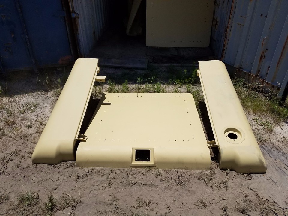 HMMWV HUMVEE HUMMER M998 TAN SLANTBACK Hard Top Rear Hatch and LH+RH ...