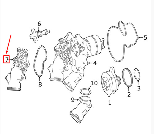 MERCEDES-BENZ E W213 ENGINE COOLANT WATER INLET A1772003800 ORIGINAL | eBay