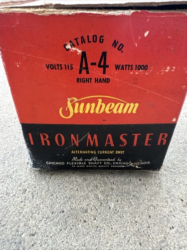 Sunbeam Ironmaster Vintage Iron - Model A-4 - Works | eBay