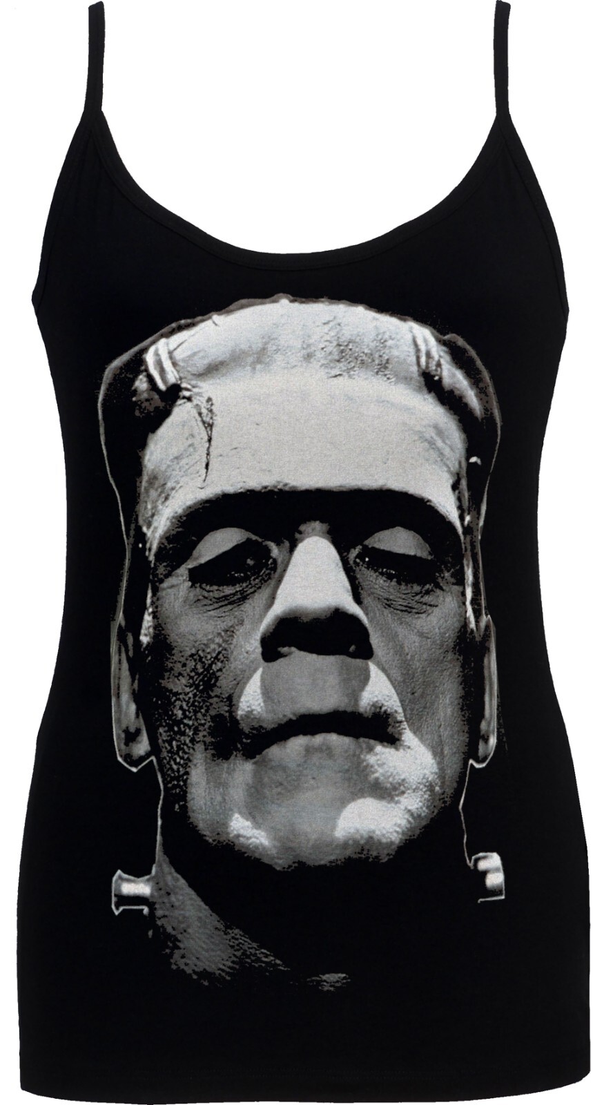 Women's Spaghetti Strap Horror Tank Top Karloff Frankenstein's Monster ...
