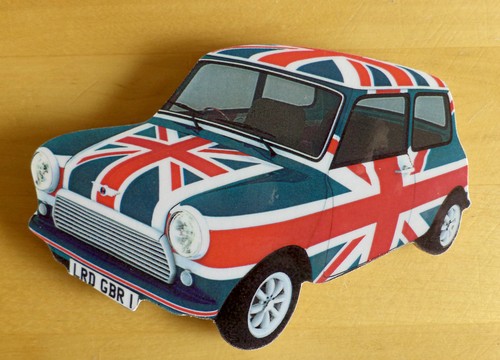 Mini Car Fridge Magnet, 60s Mini Fridge Magnet, Union Jack Mini Cooper ...
