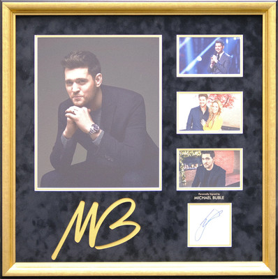 Michael Buble Signed White Card Framed Display | eBay