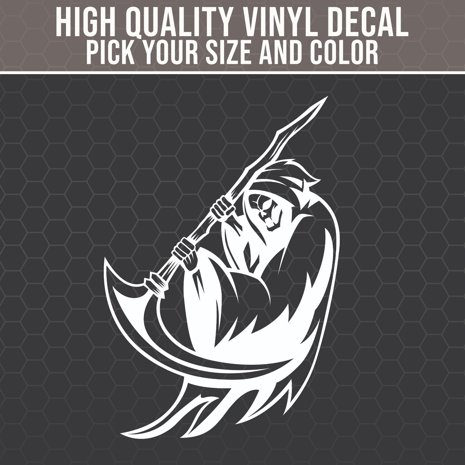 Grim Reaper Decal, Death Decal, Halloween Decal, Car Decal, Truck Decal ...