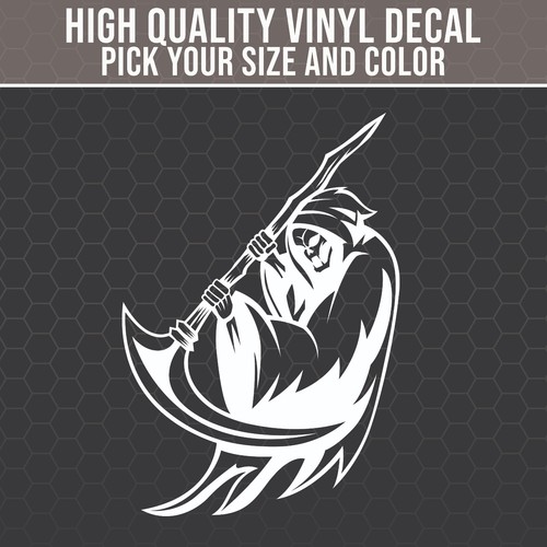 Grim Reaper Decal, Death Decal, Halloween Decal, Car Decal, Truck Decal ...