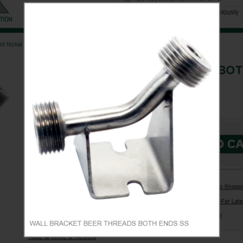 WALL BRACKET BEER THREADS BOTH ENDS SS # 9403 | eBay