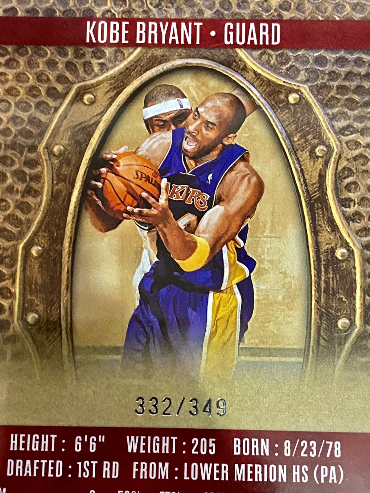 2009-10 Panini Court Kings Kobe Bryant Box Topper 5x7 Los Angeles ...