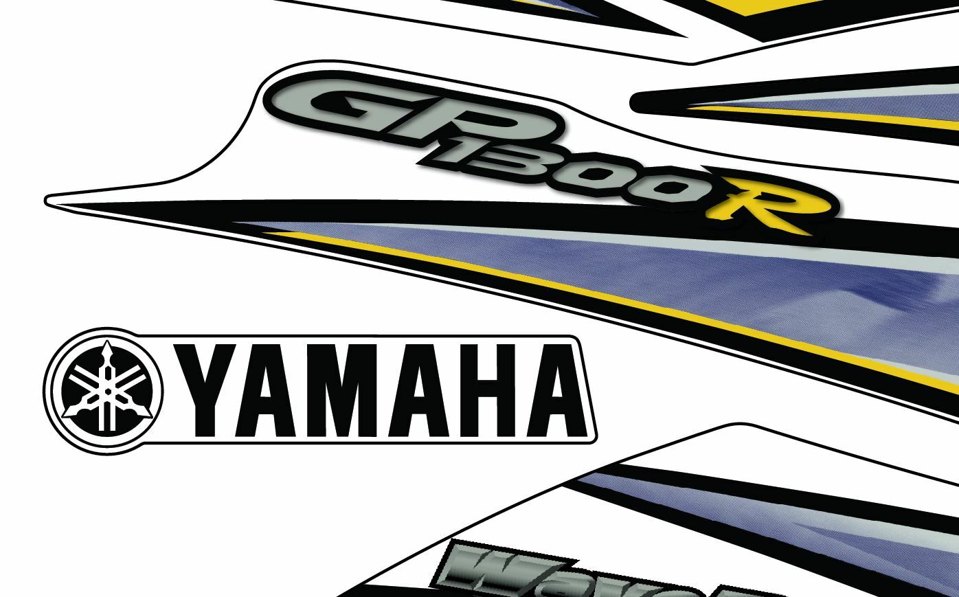 YAMAHA GP1300R GPR 1300 DECAL KIT WAVERUNNER 2 STROKE GRAPHICS 1300 | eBay