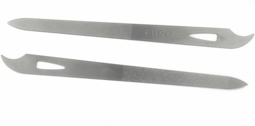 Yeshan Stainless Steel Triple-Cut Long Nail File with Cleaner Silver | eBay