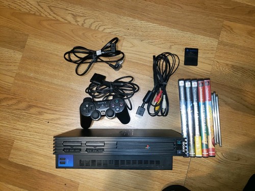 Sony PlayStation 2 Fat Console -8 Games + Cables + Controller+ Memory ...